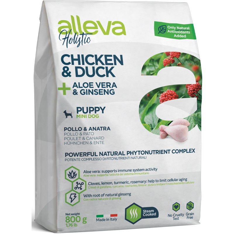 ALLEVA HOLISTIC Dog Dry Puppy/Junior Chicken Mini 800g | Granule pro ...