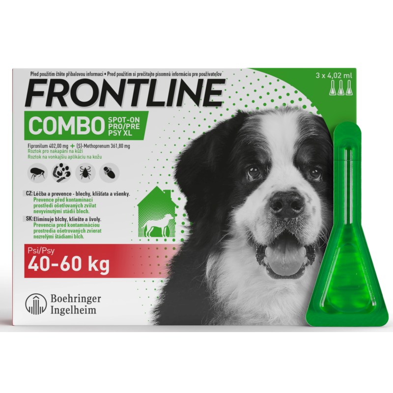 Frontline Combo spot-on pro psy XL a.u.v. sol 3 x 4,02 ml ...