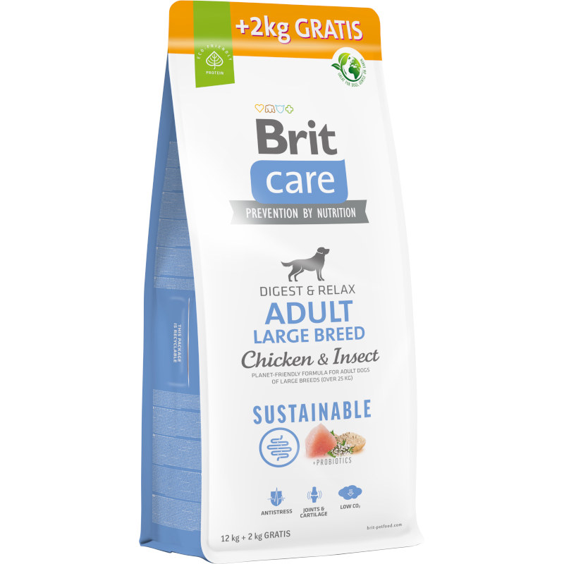 Brit Care Dog Sustainable Adult Large Breed 12 + 2 kg | Granule pro psa ...