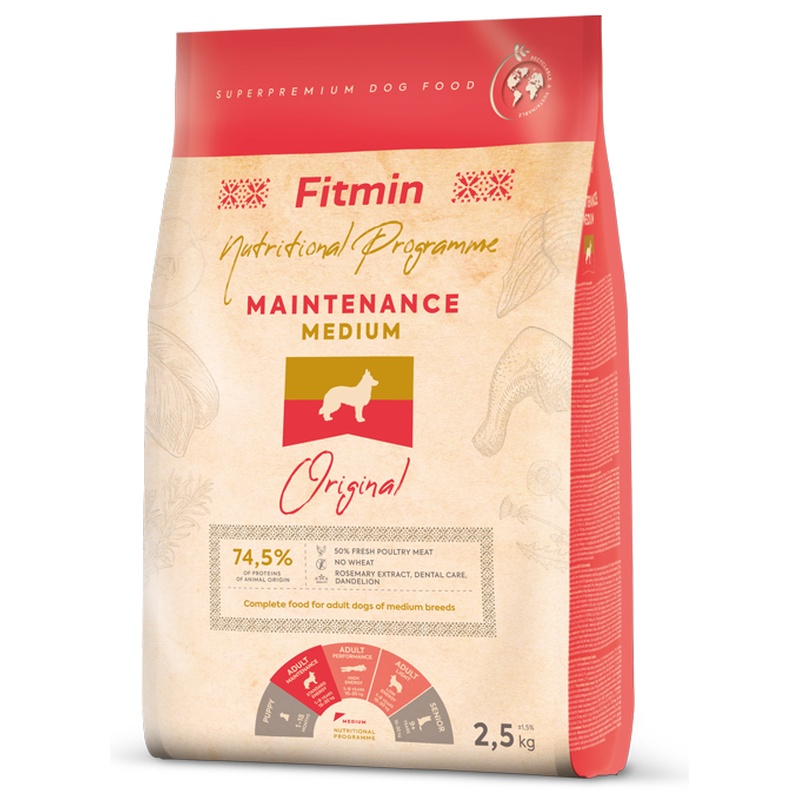 Fitmin Maintenance Medium Original 2,5 kg | Granule pro psa, krmiva Pro ...