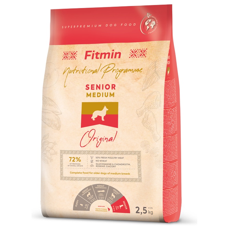 Fitmin Senior Medium Original 2,5 kg | Granule pro psa, krmiva Pro Plan ...