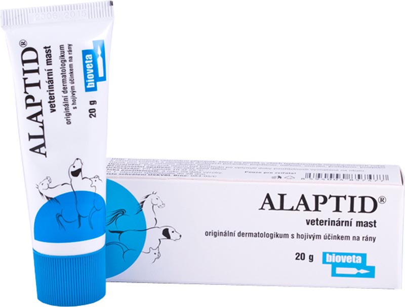 Alaptid veterinární mast 20g | lékárnička pro psa, zranění psa, první ...