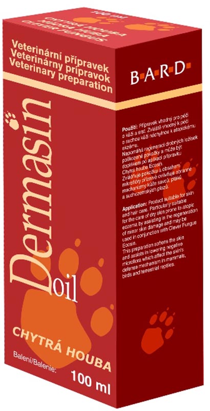 Dermasin oil - chytrá houba 100ml | lékárnička pro psa, zranění psa ...